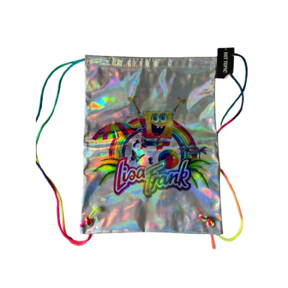 Hot Topic | Bags | Hot Topic Lisa Frank Sponge Bob Iridescent Cinch Bag ...